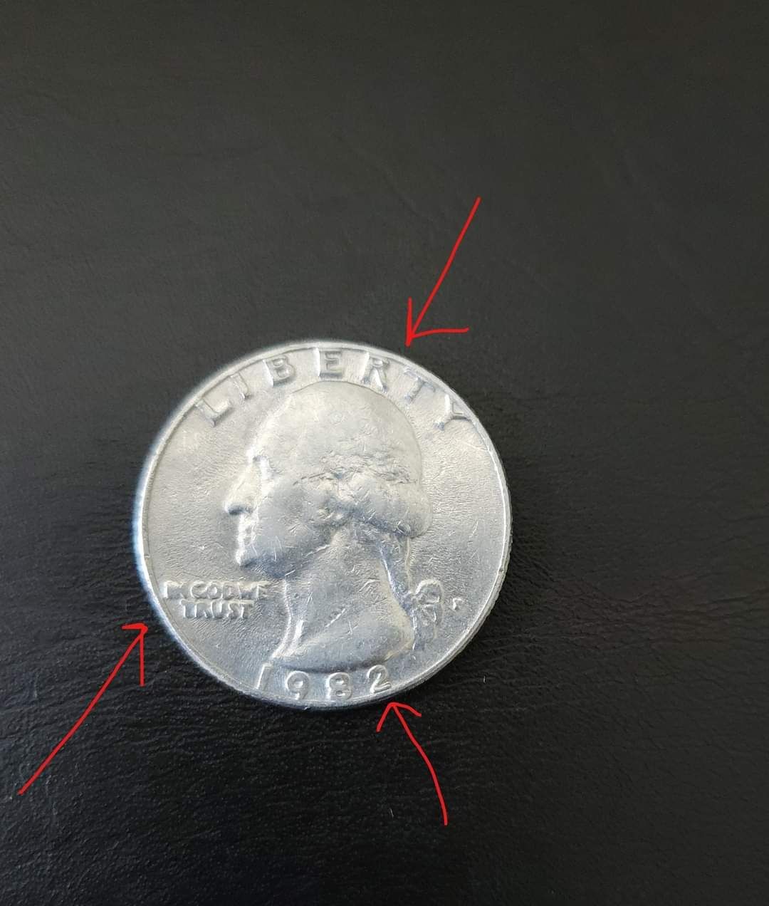1982 quarter mint error or damage? - Newbie Coin Collecting Questions ...