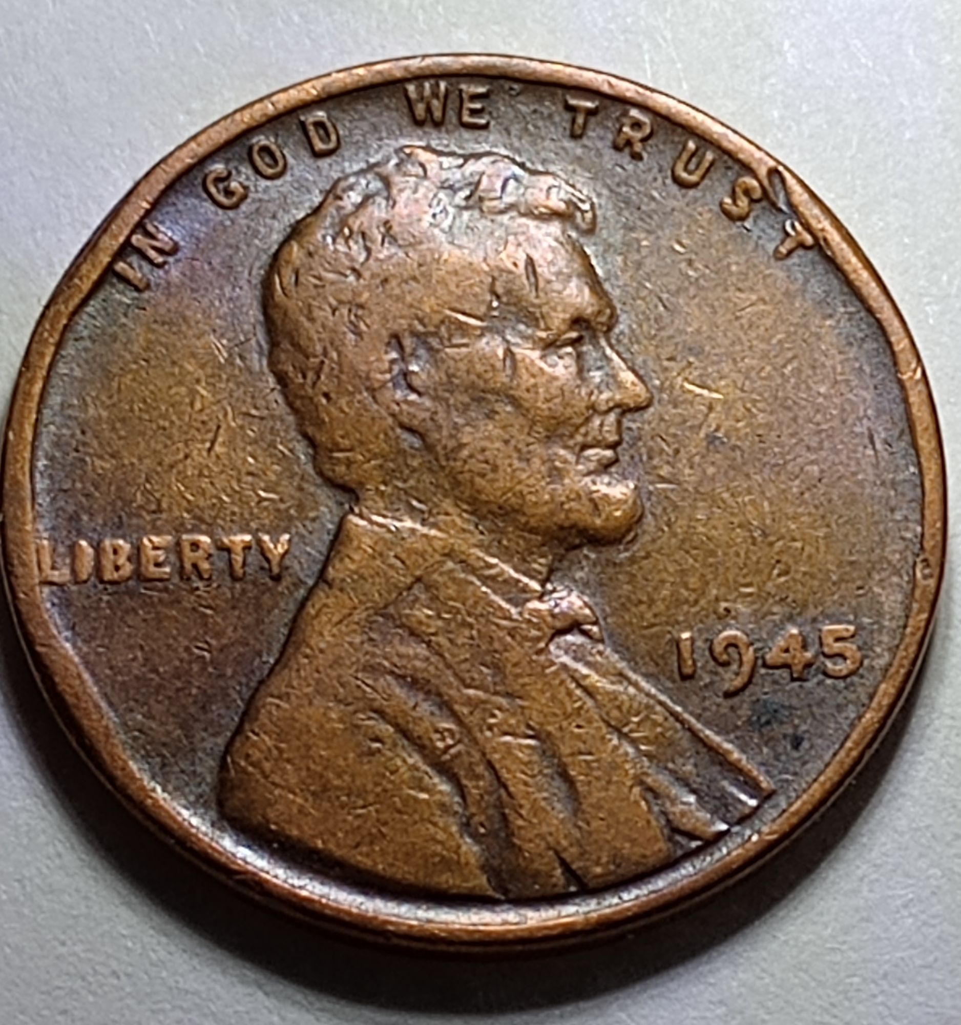 1945 Penny: Die chip under chin - Newbie Coin Collecting Questions ...