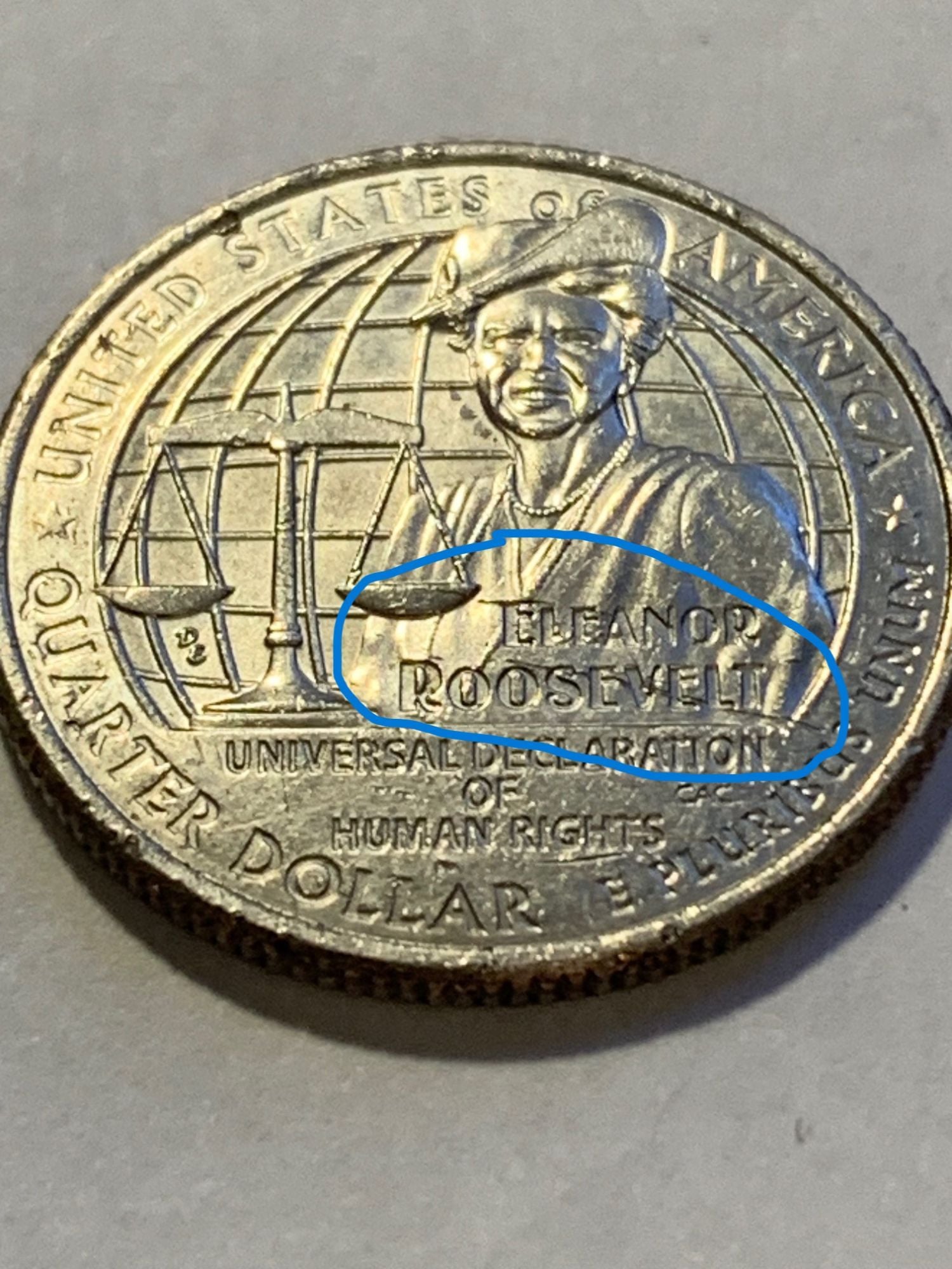 2023 Eleanor Roosevelt Quarter Error