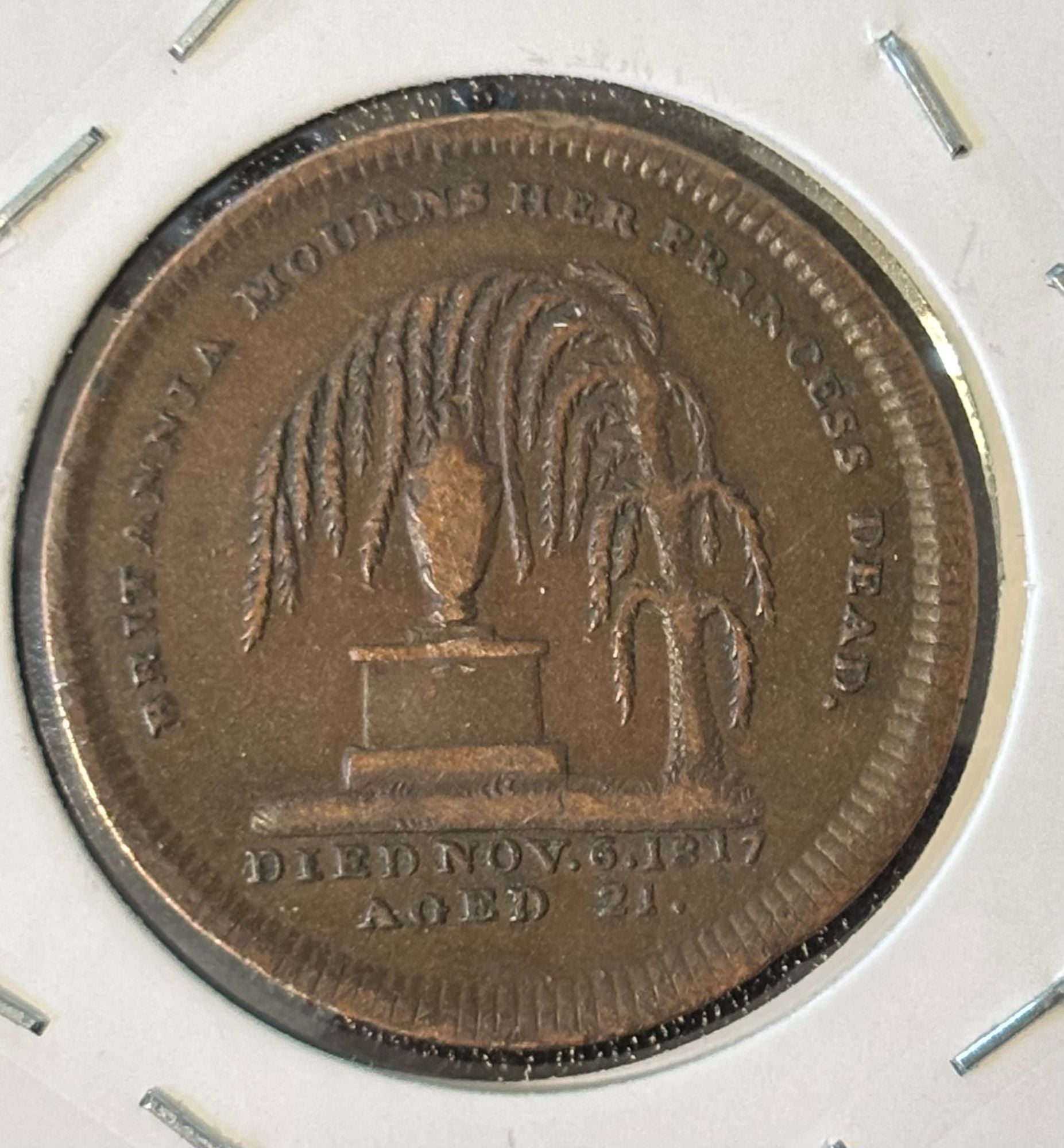 Identification of 1837 Coin Commemorating the Death of Princess ...