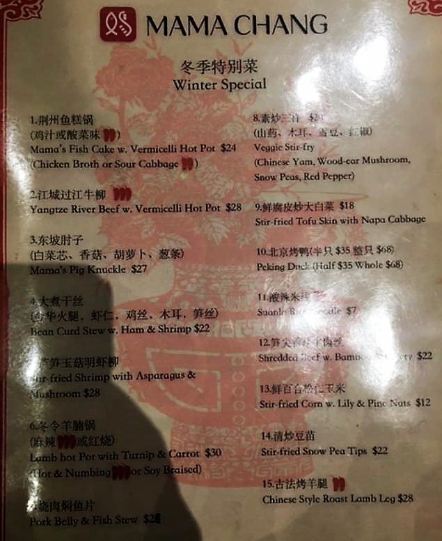 Mama Chang - Chinese on Old Lee Highway in Fairfax, near Fairfax Circle ...