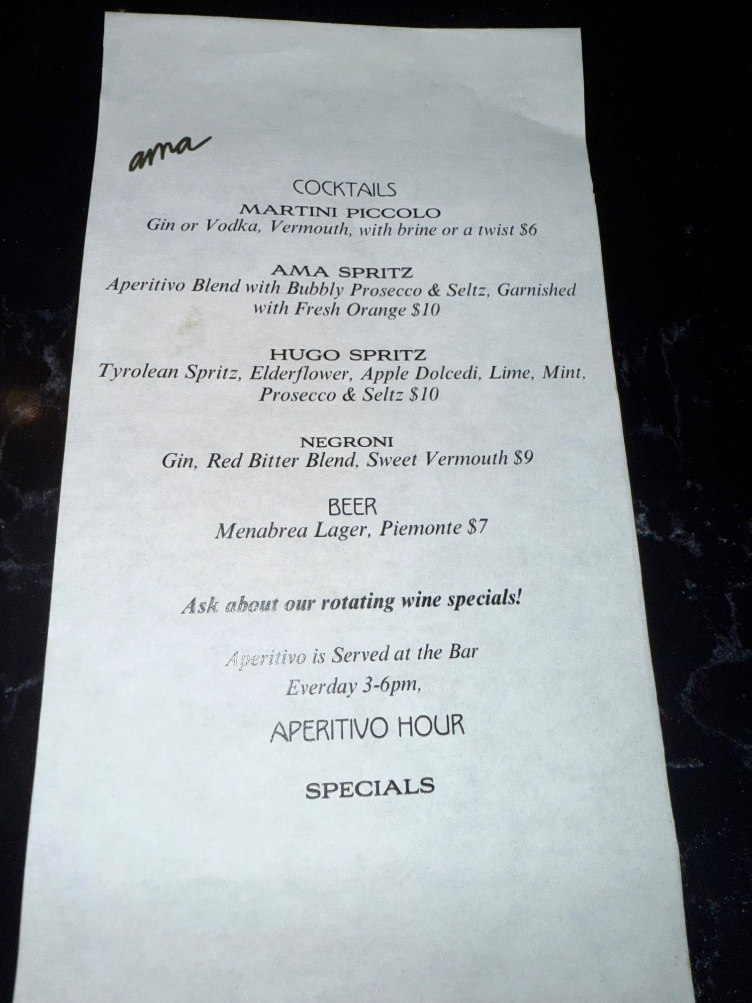 Ama - All-Day Italian Cafe, Restaurant, and Bar at New Jersey Avenue ...