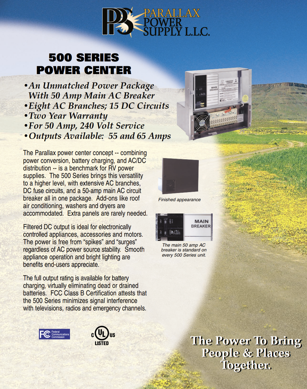 Parallax Model 555 50A Power Center with 55 ADC Converter/Charger for ...