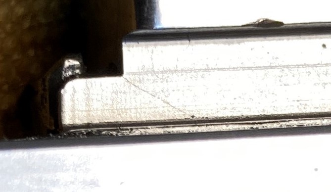 Crack on slide under Extractor - Open Pistols - Brian Enos's Forums ...
