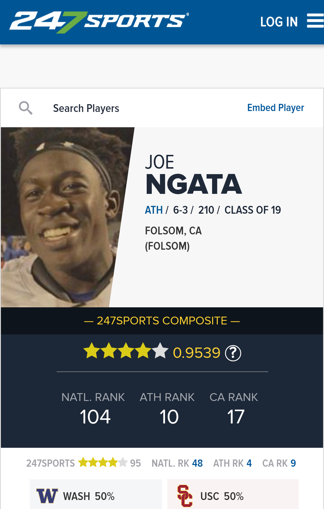 Folsom's Joe Ngata gets official offer from Alabama - Varsity Forum ...