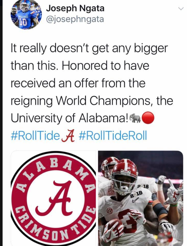 Folsom's Joe Ngata gets official offer from Alabama - Varsity Forum ...