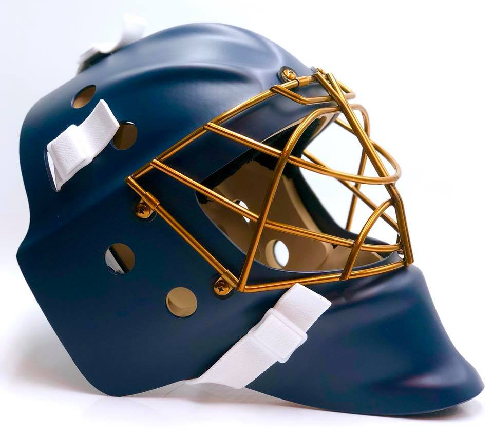 Masked Marvel - Assault Model (Matte Navy Blue W/Gold Cage) - Masked ...