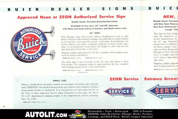 1948 Buick Dealer Sign Catalog - General Motors Products - Antique ...