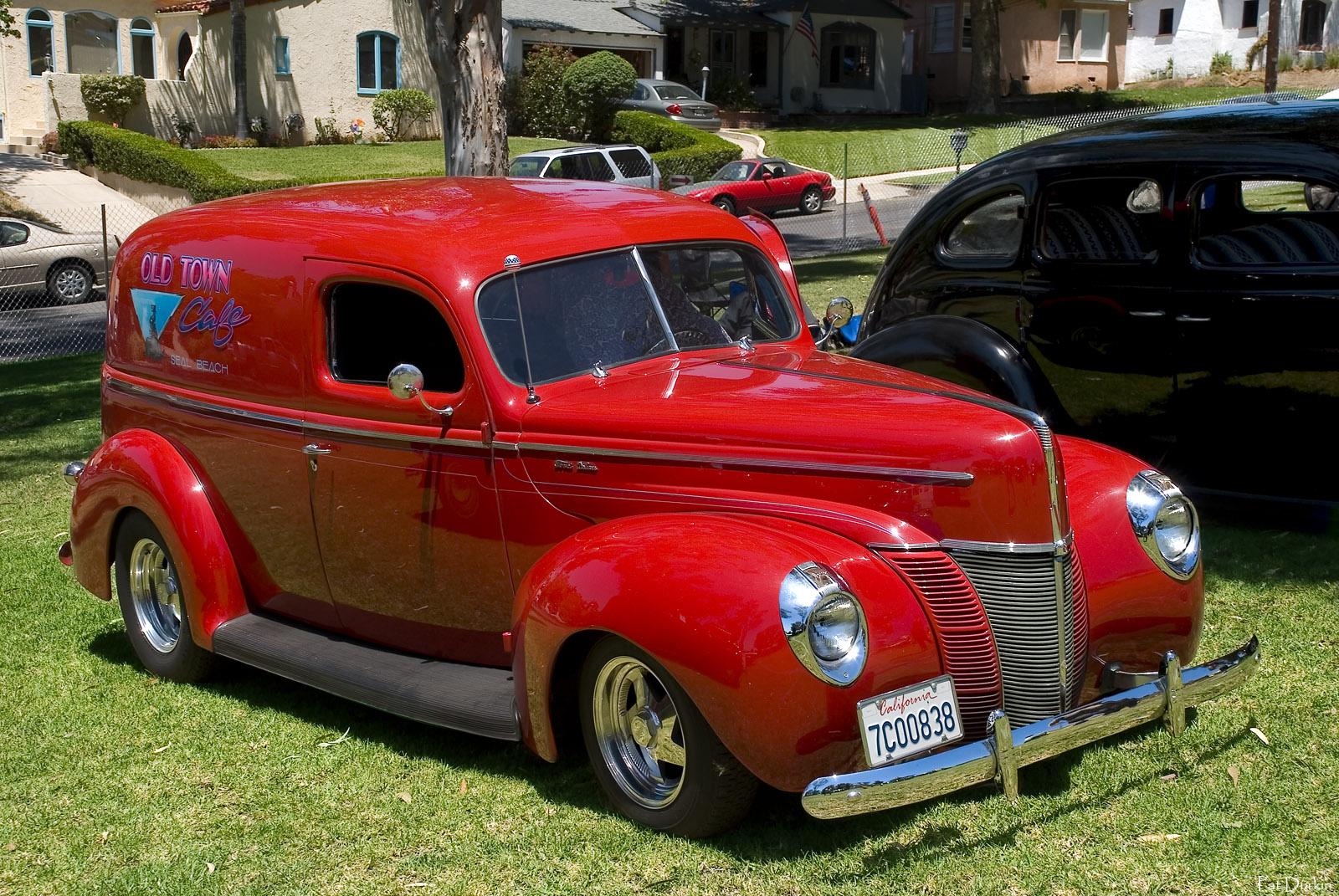 1940 Ford DeLuxe panel delivery van - red - fvr - Ford Products ...