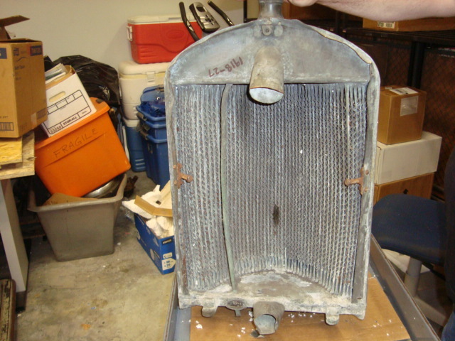 F/S; 1915-27 Miller V shaped brass radiator for vintage racer speedster ...
