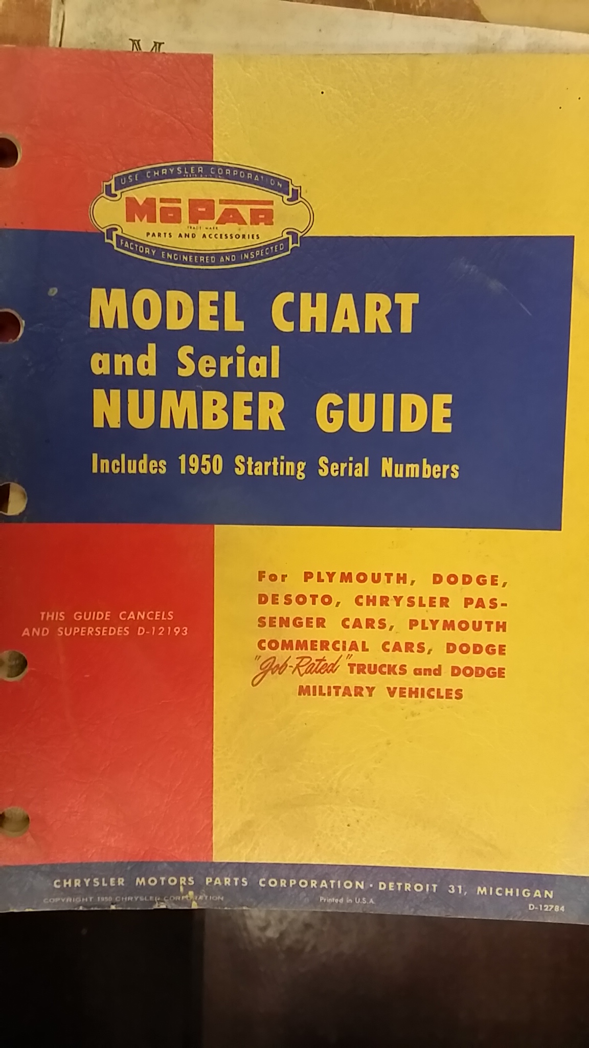 Model Chart and Serial Number Guide 1914 to 1950 - Dodge Trucks ...