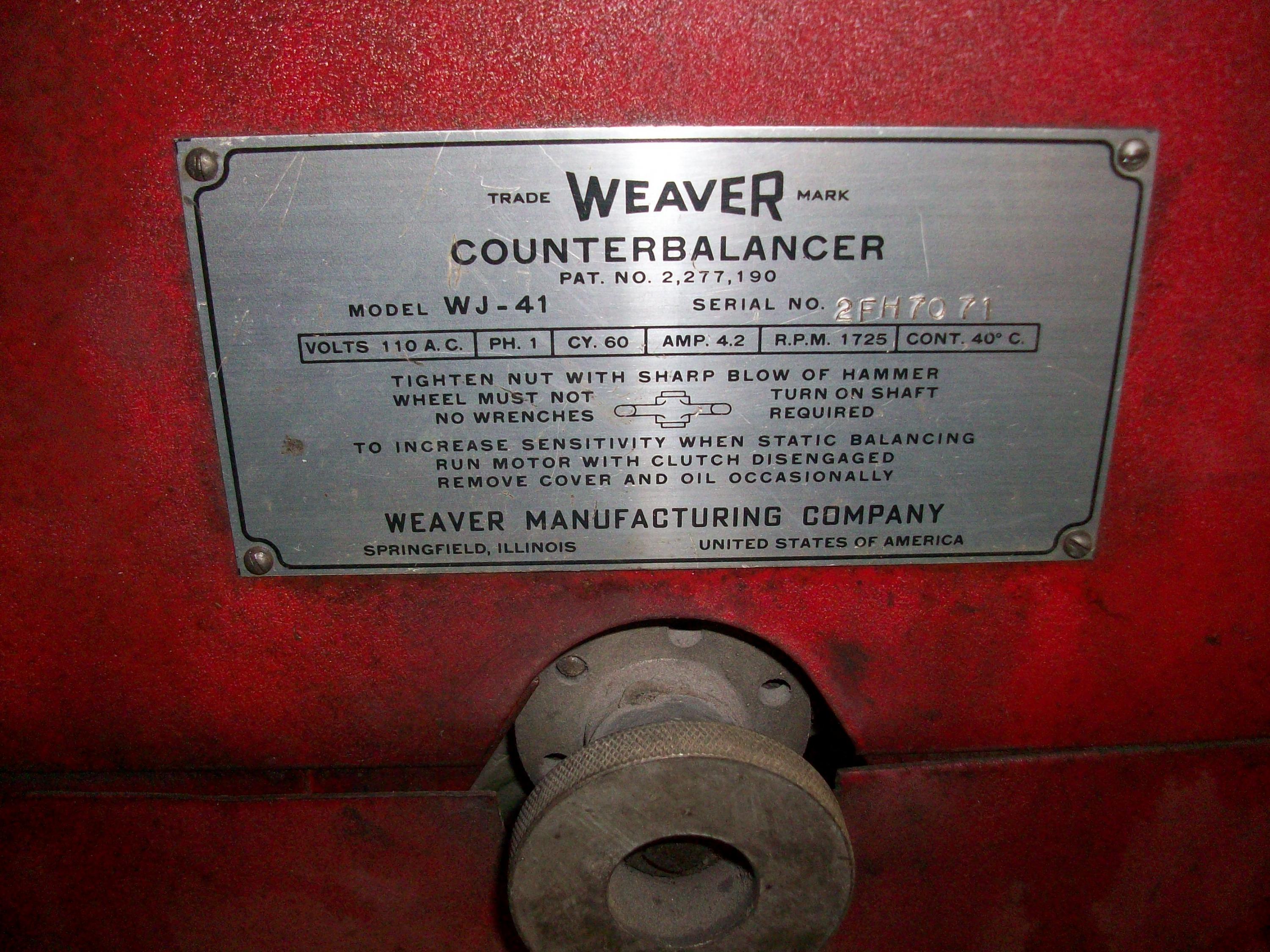Weaver Tire balancer set - Automobiles and Parts - Buy/Sell - Antique ...