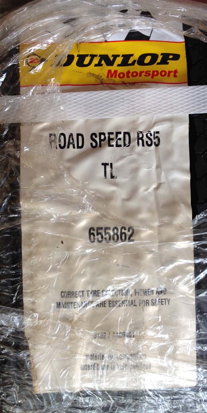 Tires - sold! set of 5 - Dunlop Road Speed RS5 5.90H15 blackwall tire ...
