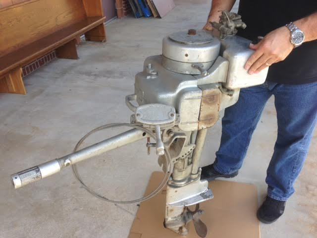 1935 Evinrude Elto Sportfour,4 cyl. 16 HP outboard for vintage wood ...