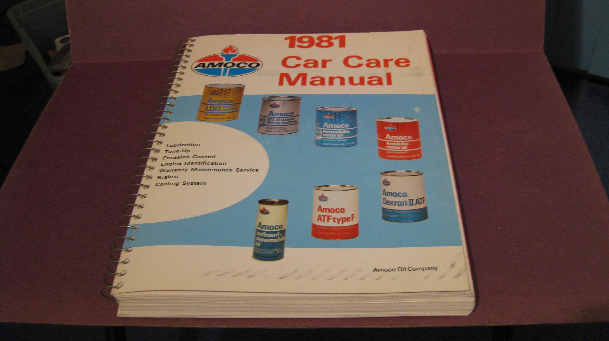 1981 Amoco Car Care Guide - Automobiles and Parts - Buy/Sell - Antique ...
