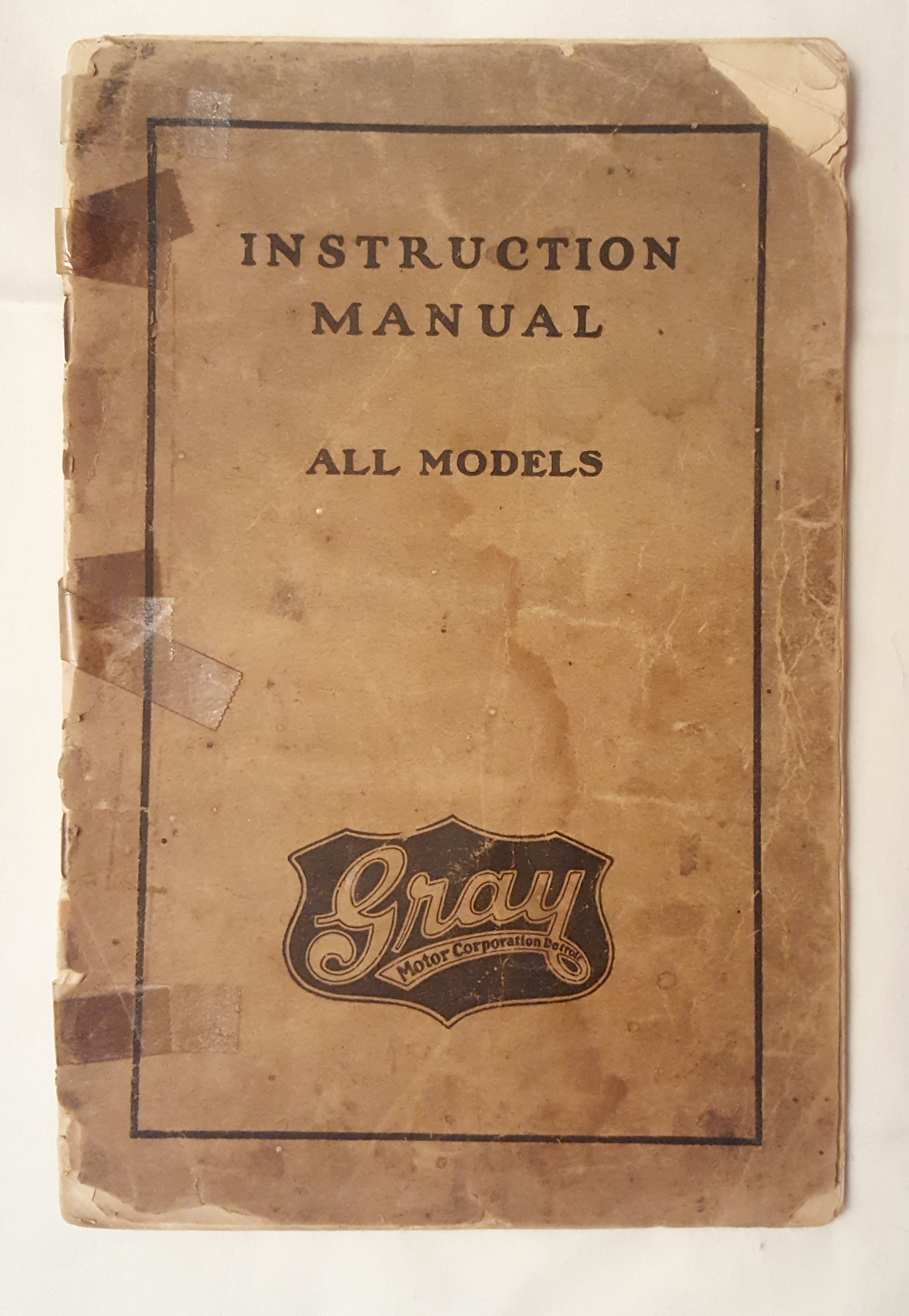 Gray Owners Manual - Automobiles and Parts - Buy/Sell - Antique ...