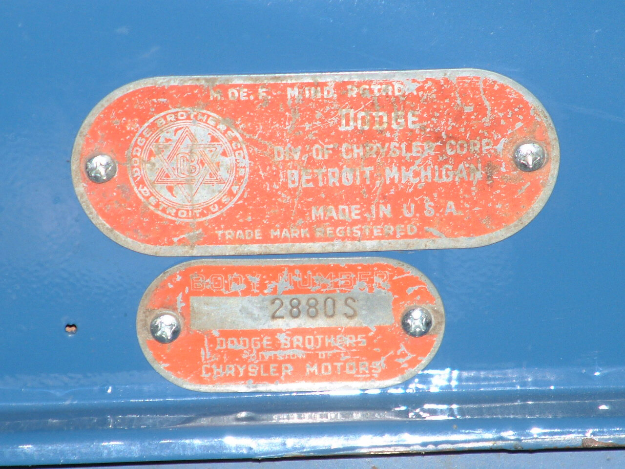 Body Number??? - Chrysler Products - General - Antique Automobile Club ...