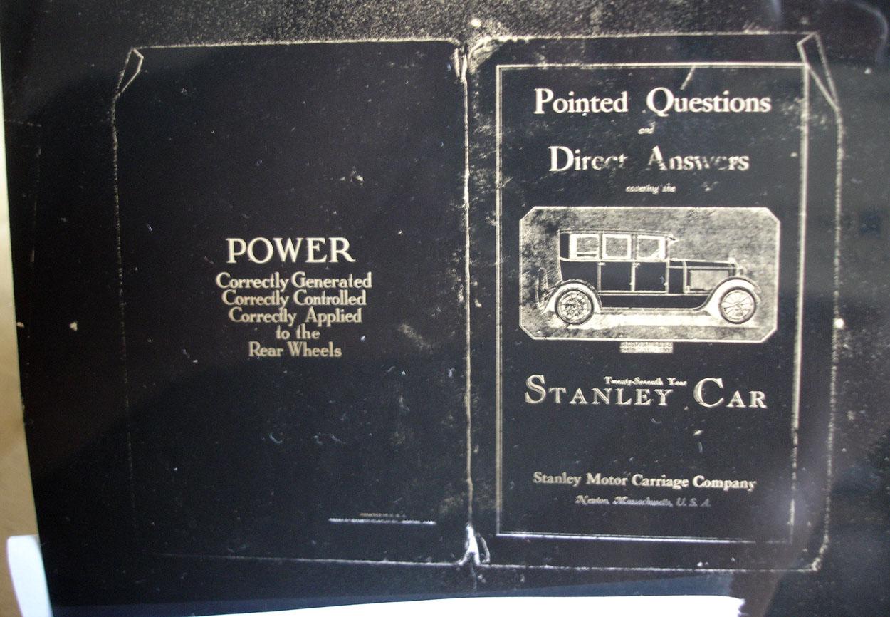 Stanley Steam Car Instruction Book Microfische - Parts For Sale ...