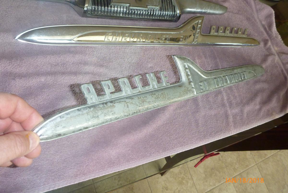 58 Chevy Apache 31 fender emblem - Parts Wanted - Antique Automobile ...