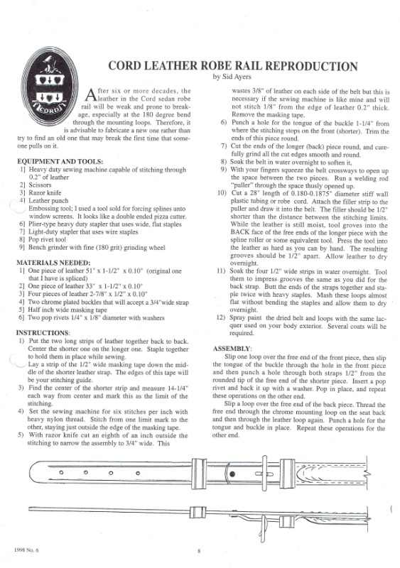 robe rail wanted - Cord 810/812 - Antique Automobile Club of America ...