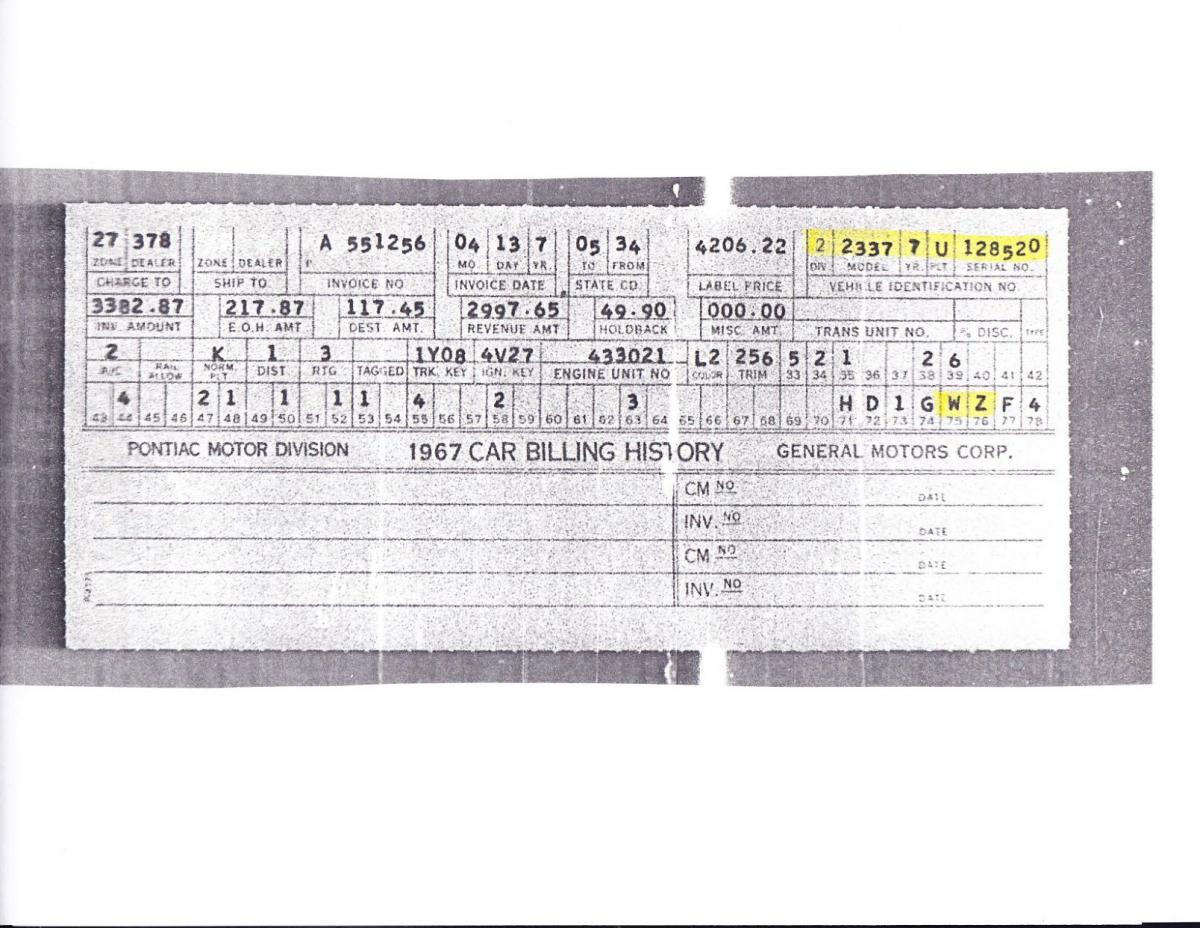 Build Sheet and other Data - Buick Riviera - Antique Automobile Club of ...