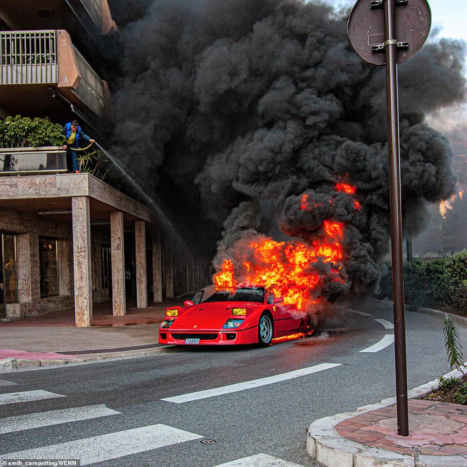 1 Million Dollars up in smoke Ferrari F40 - General Discussion ...