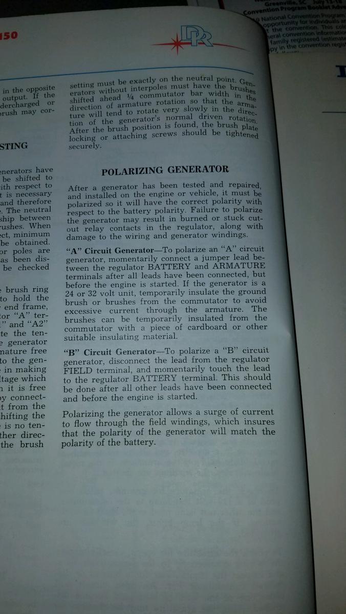 Polarize a generator? - General Discussion - Antique Automobile Club of ...
