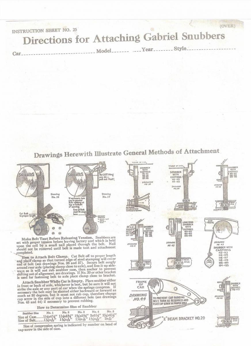 Snubber catalogue ? - Technical - Antique Automobile Club of America ...
