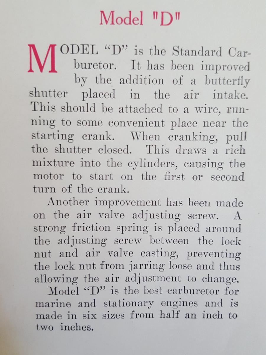 Schebler Model D carb. needed - Parts Wanted - Antique Automobile Club ...
