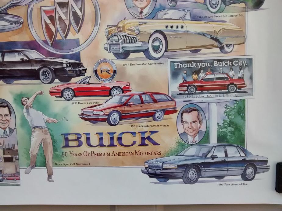 Colorful BUICK Historical Poster. Large Size, Never Hung. - Buick - Buy ...