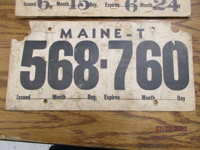 Maine temporary license plates,what era? - What is it? - Antique ...