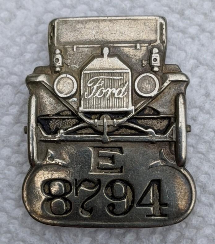 Looking for Information Related to this Ford Model T Employee Badge ...