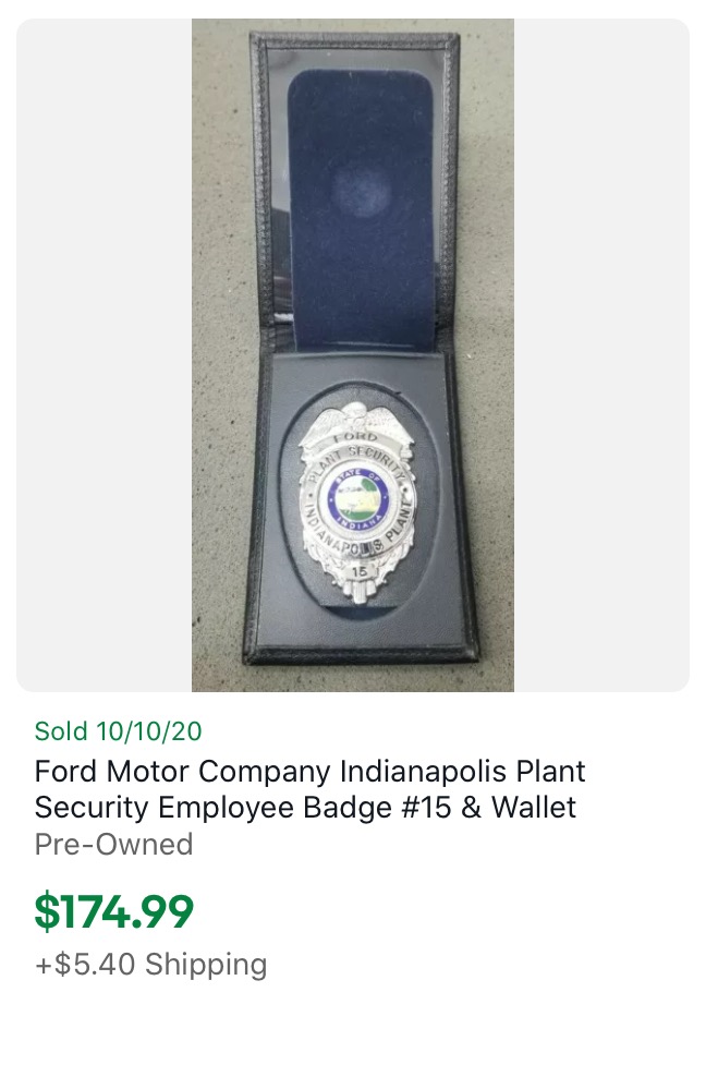 Fake Ford plant badges continue to haunt internet markets and auctions ...