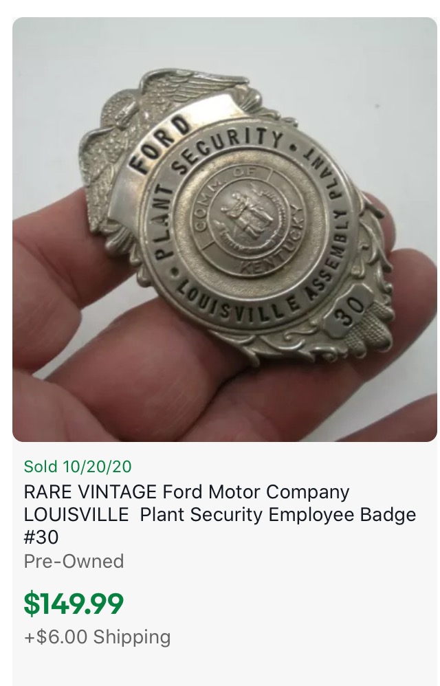 Fake Ford plant badges continue to haunt internet markets and auctions ...