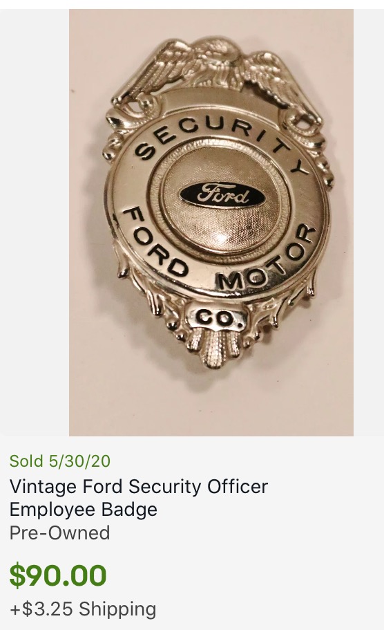 Fake Ford plant badges continue to haunt internet markets and auctions ...