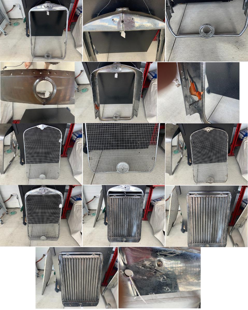 F/S 1929-31 Cadillac (?) radiator shell,stone guard,and Pines Winter ...