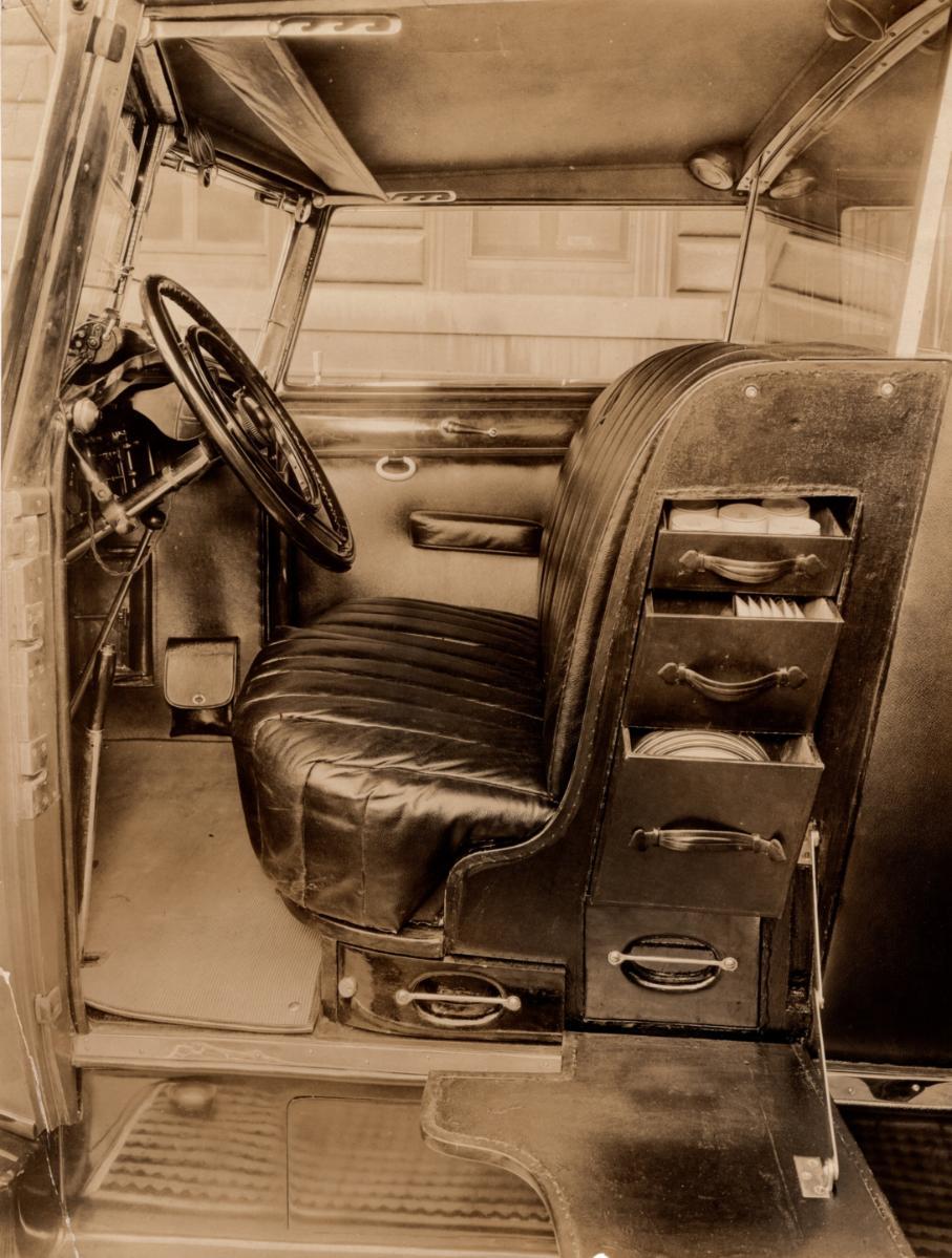 Town Car front compartment - Built in Dish cabinet ! 1920s - Period ...