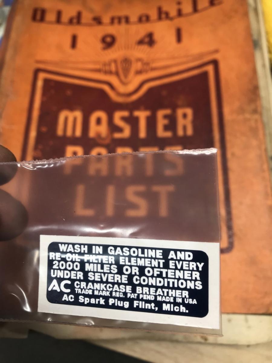 Oil filler cap decal 35-50 Olds - Oldsmobile - Technical - Antique ...