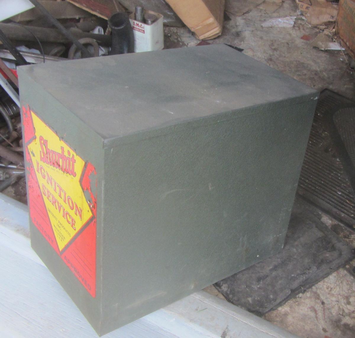 1930's Shurhit Ignition Parts Cabinet - Parts For Sale - Antique ...