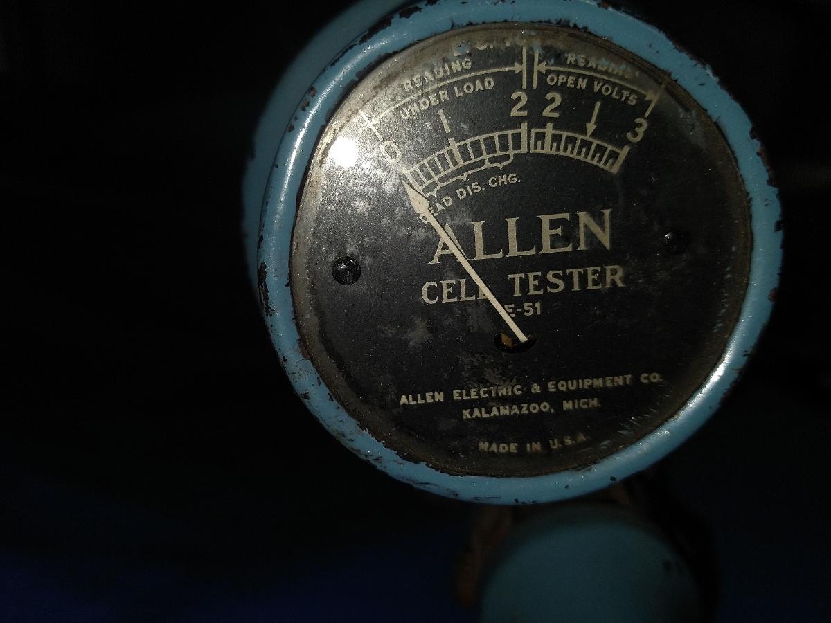Allen Battery cell tester ... model E51.... vintage - Parts For Sale ...