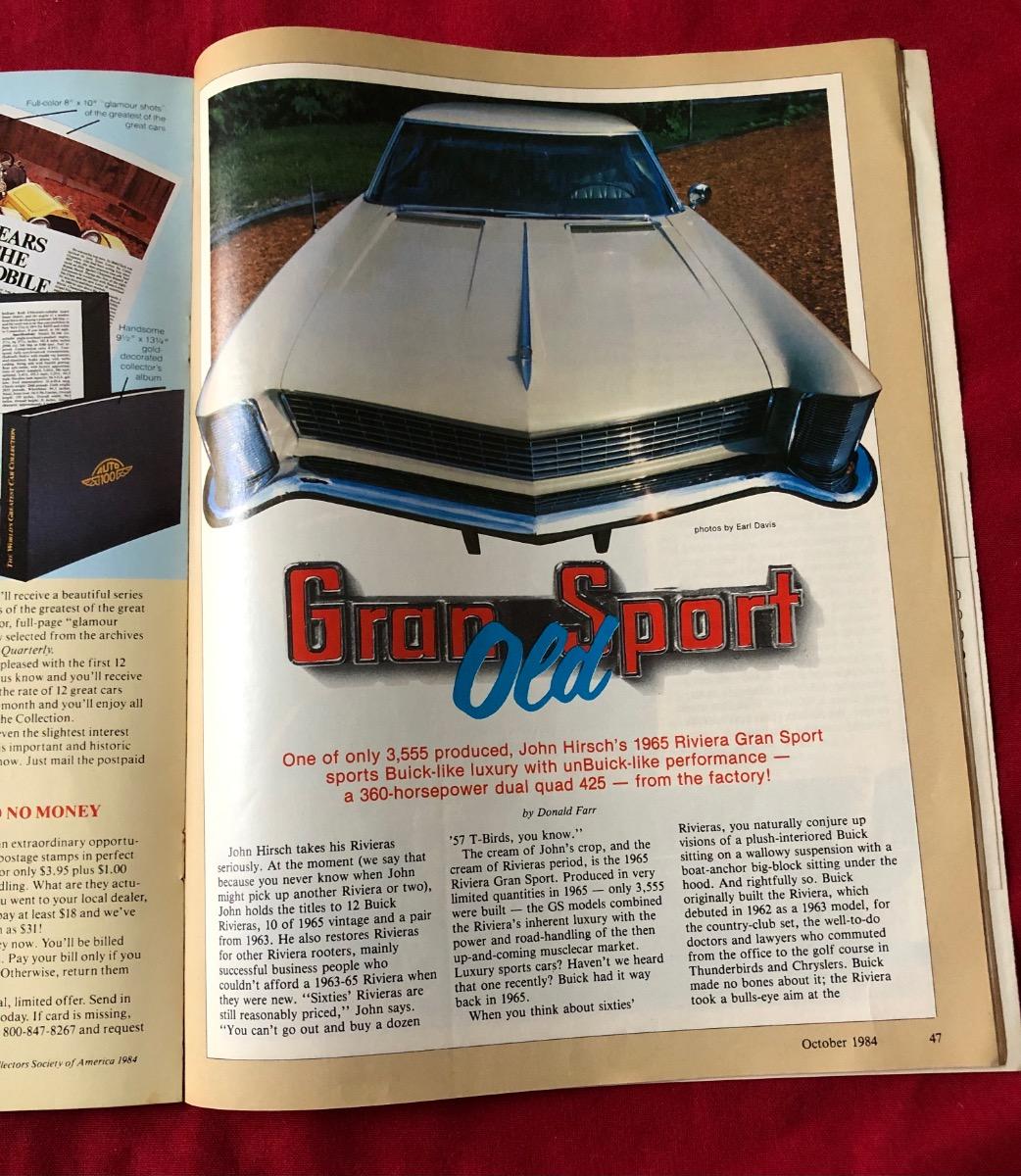 Riviera Magazine With Stories - Buick Riviera - Antique Automobile Club ...