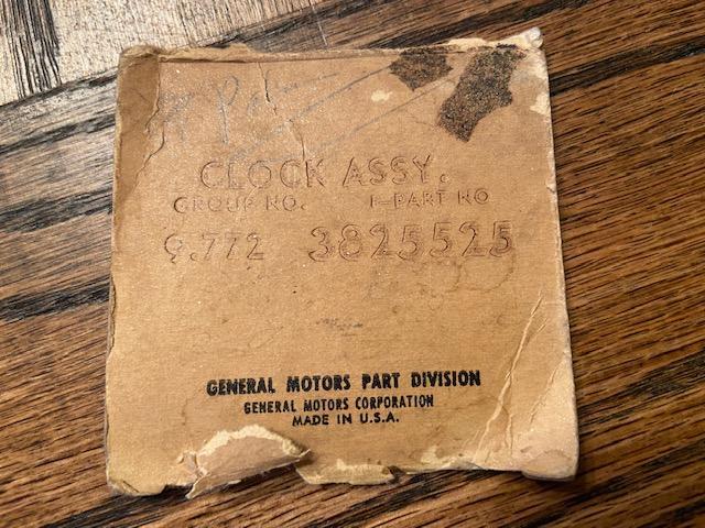 **NOS ORIGINAL** RARE** 1963 CHEVY IMPALA,BEL AIR, BISCAYNE, CLOCK, PN ...