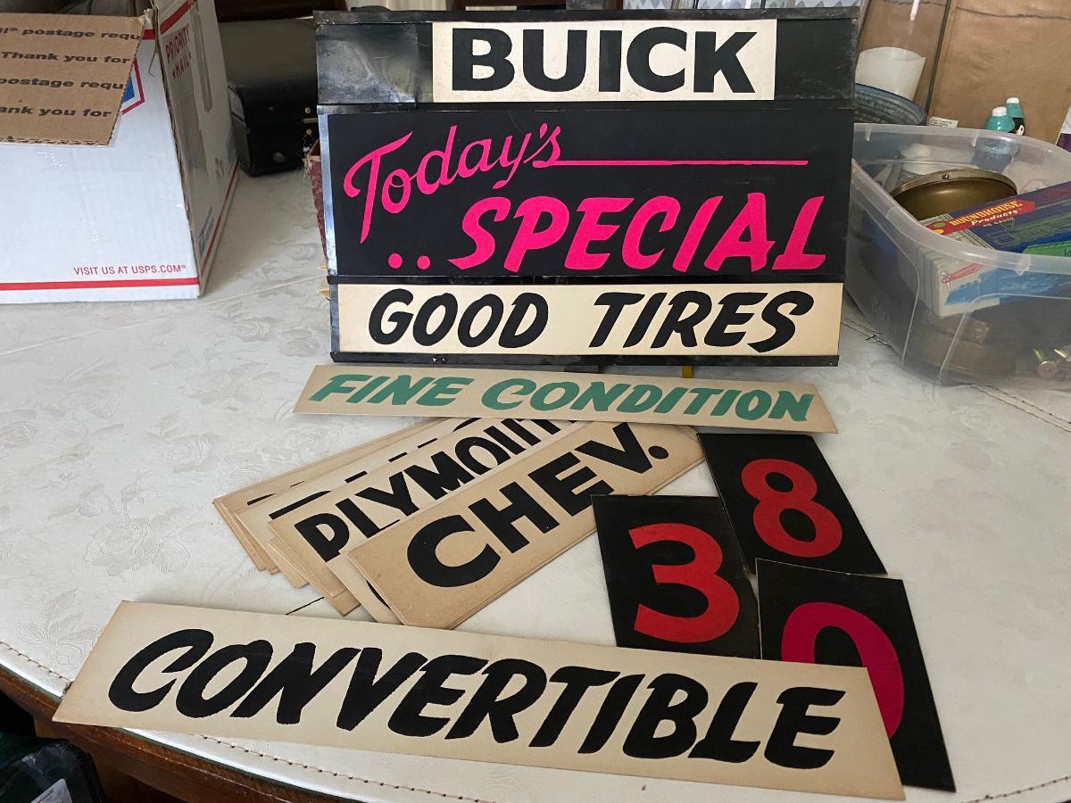 Used Car sales sign kit - to me a neat item - Memorabilia, Toys, Art ...