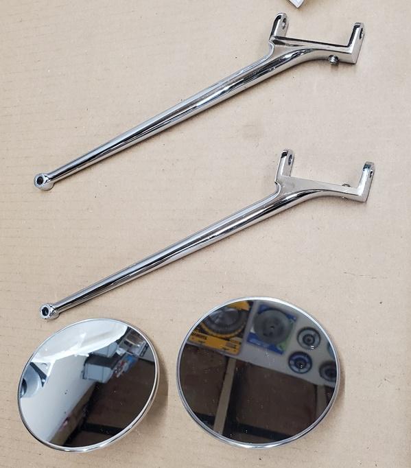 4" Side View Mirrors w/ Arms Chrome - Parts For Sale - Antique ...