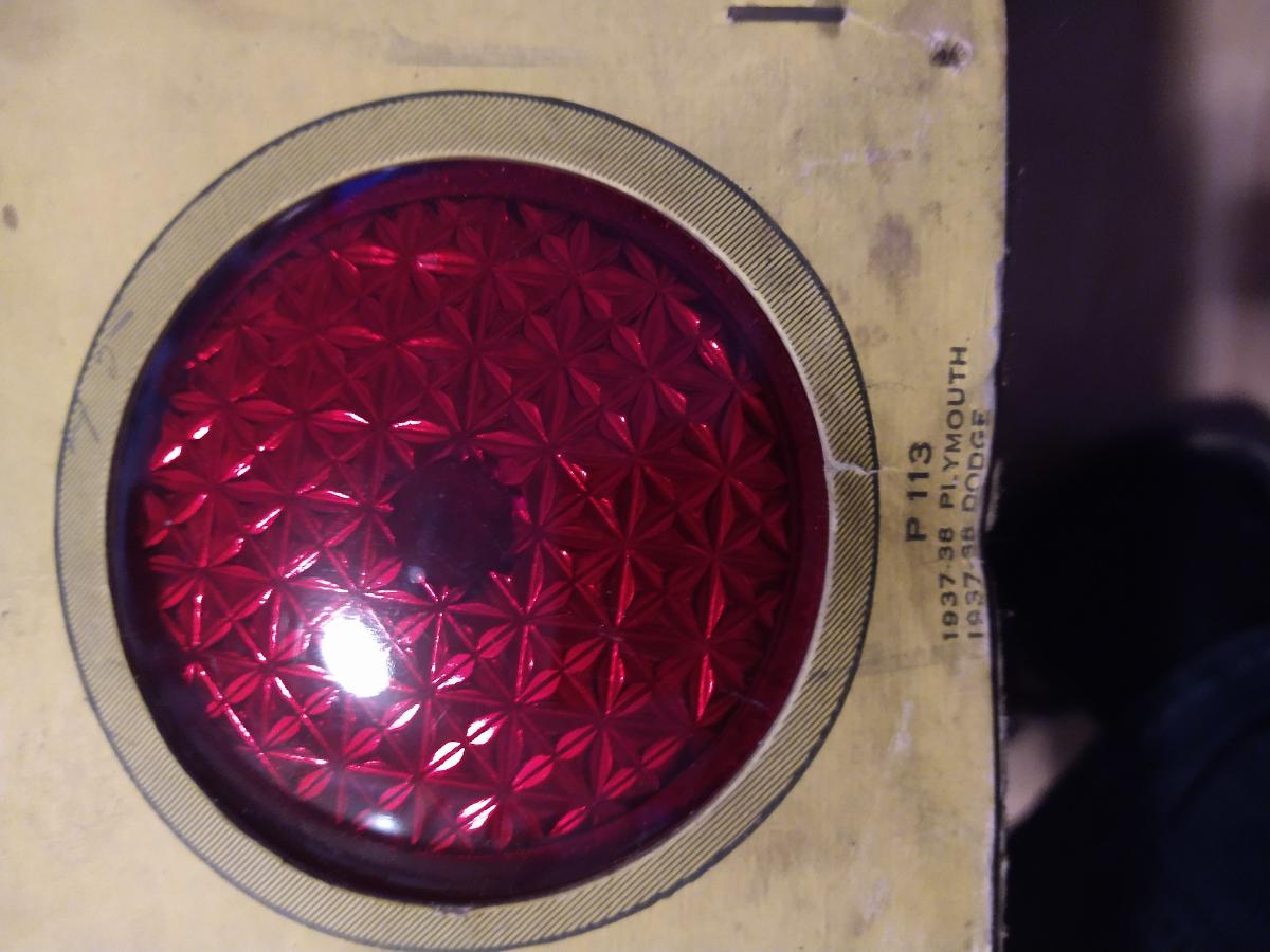 1937 & 38 Dodge and Plymouth replacement glass tail light lens - Parts ...