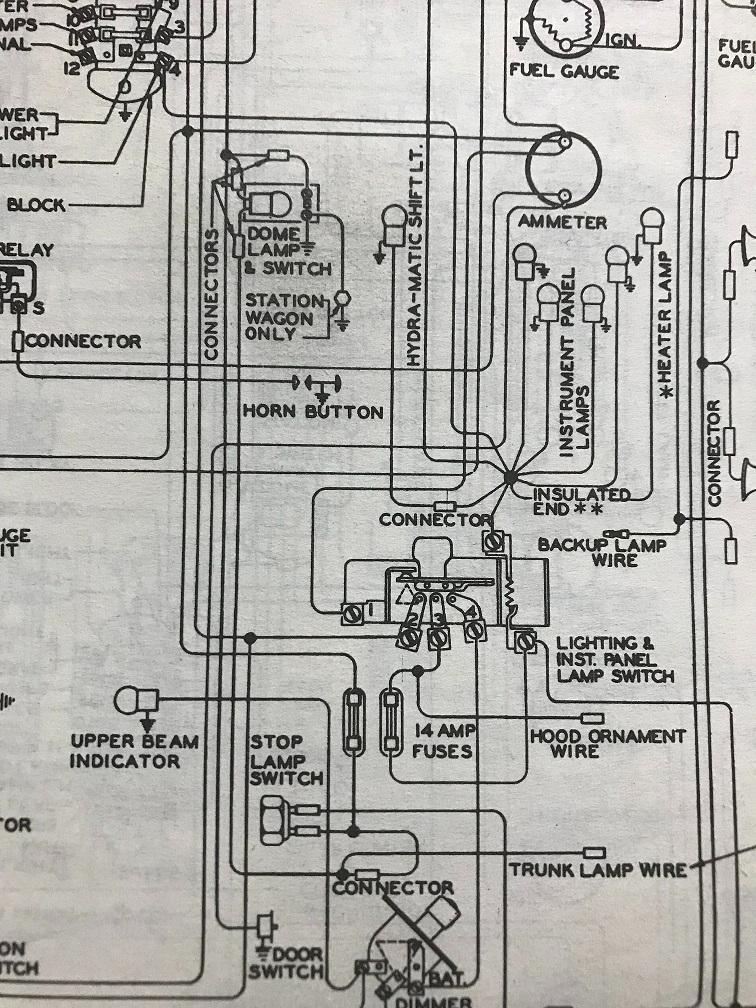 1955 Chevy Dome Light Diagram 1955 1956 1957 1958 1959 55 56 57 58 59