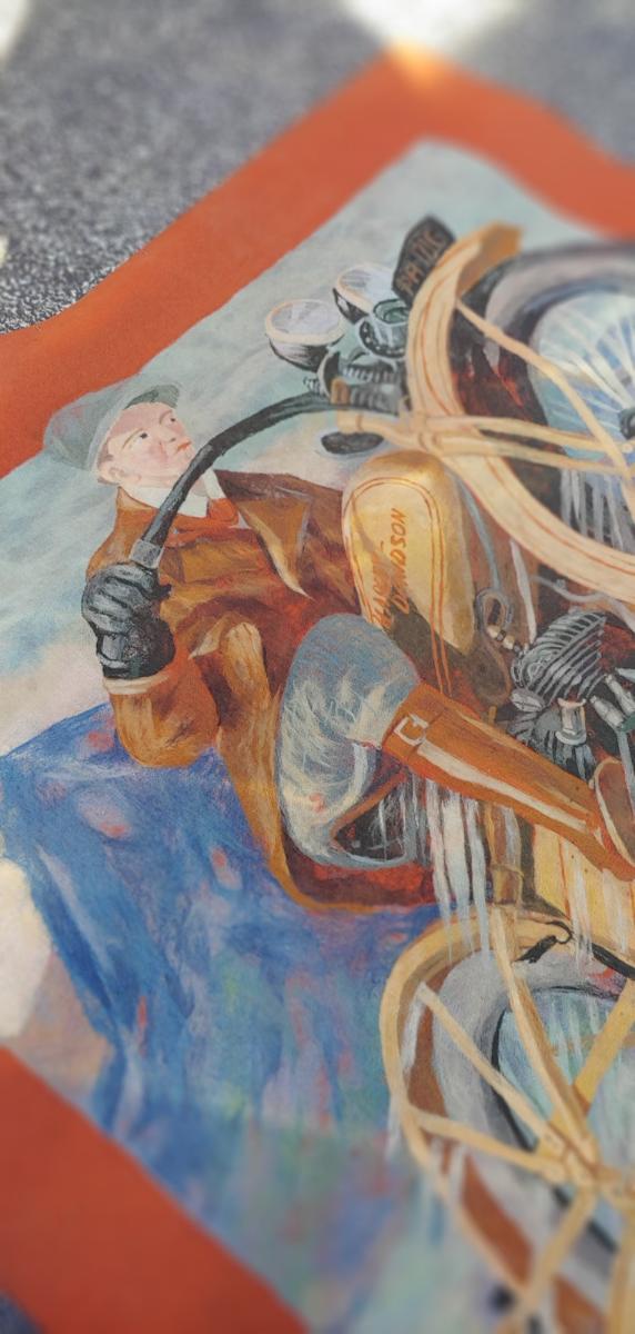 FS- 1920s ? Harley Davidson Dealership Wall Hanging - 5 ft x 7 ft ...