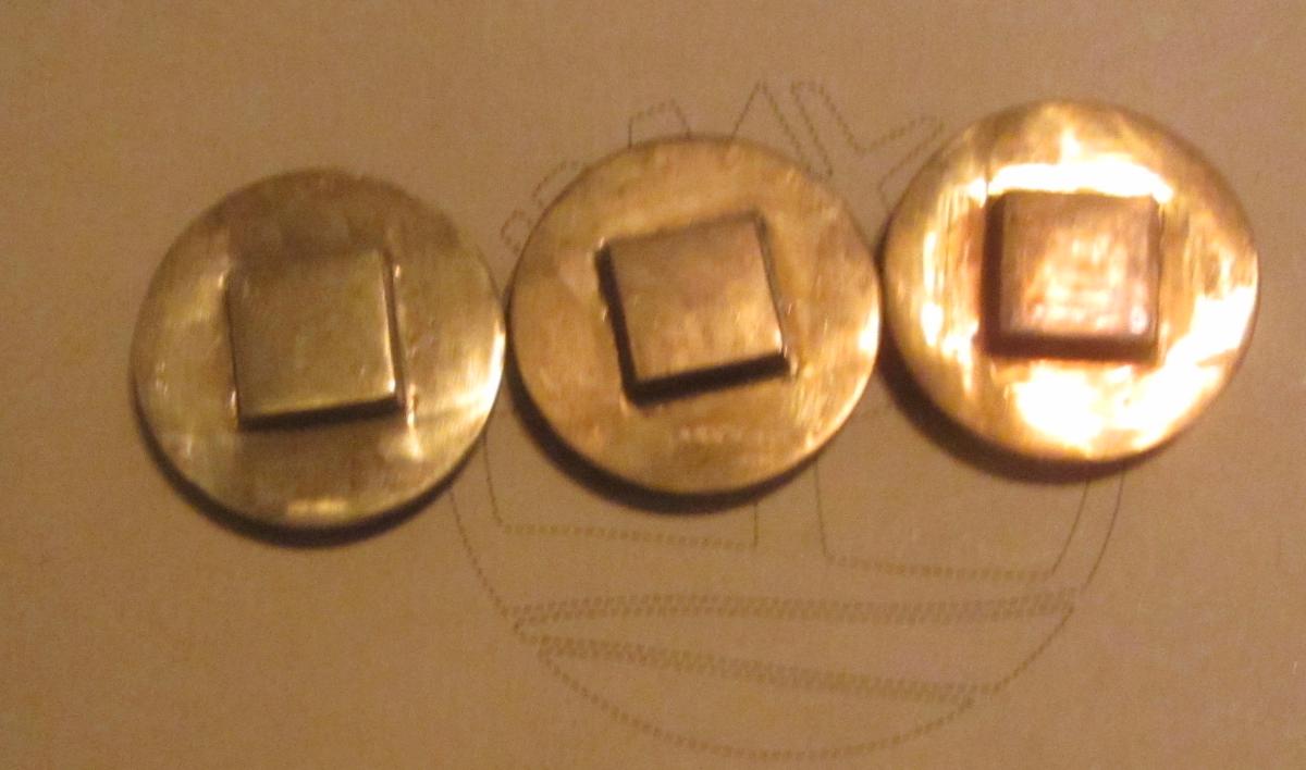 Three Solid Brass Early Hubcaps - Parts For Sale - Antique Automobile ...