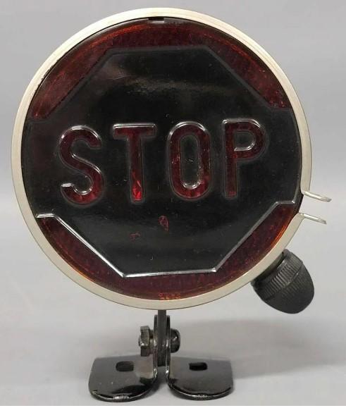 SOLD: Great NOS Brass Era-1920s "STOP" Brake Light Assembly - HCCA ...