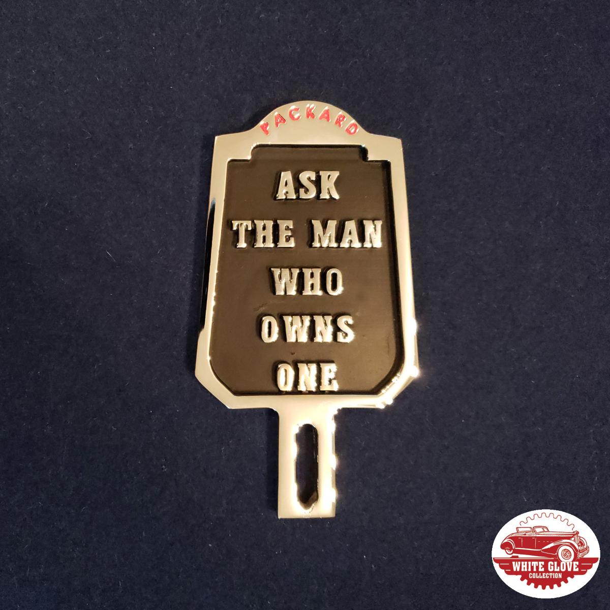 NEW PRODUCT - White Glove Collection - Ask the man ... License Plate ...